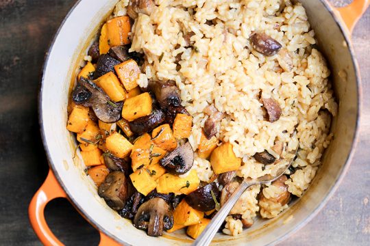 Chestnut, Mushroom and Butternut Squash Baked Risotto – Floating Kitchen
