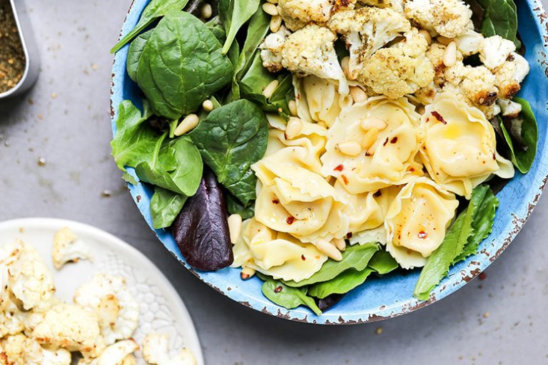 Zaatar Roasted Cauliflower And Tortellini Salad Floating Kitchen