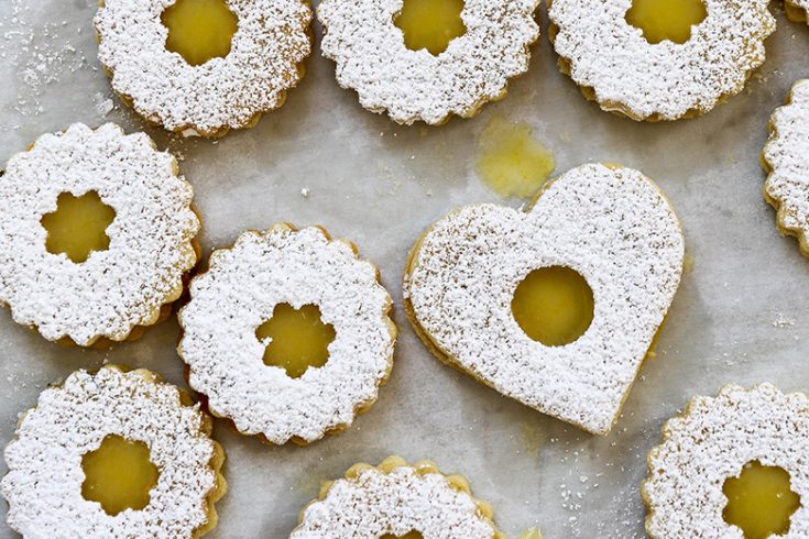 Lemon Curd Linzer Cookies – Floating Kitchen