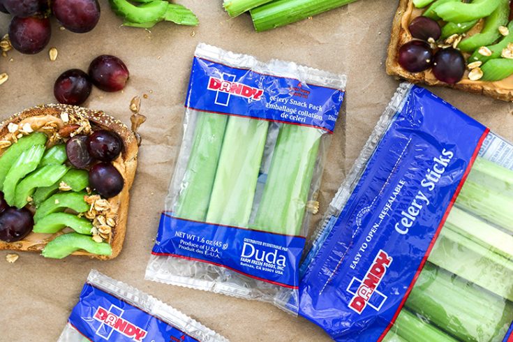 Peanut Butter Toast with Celery and Grapes – Floating Kitchen
