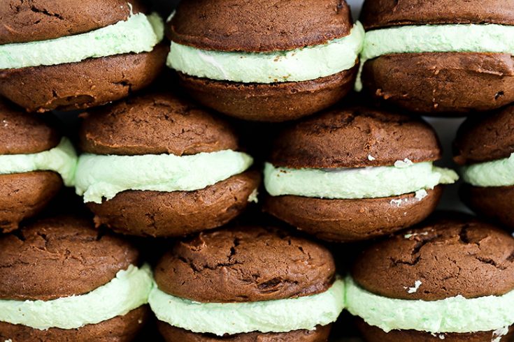 Mini Grasshopper Whoopie Pies – Floating Kitchen