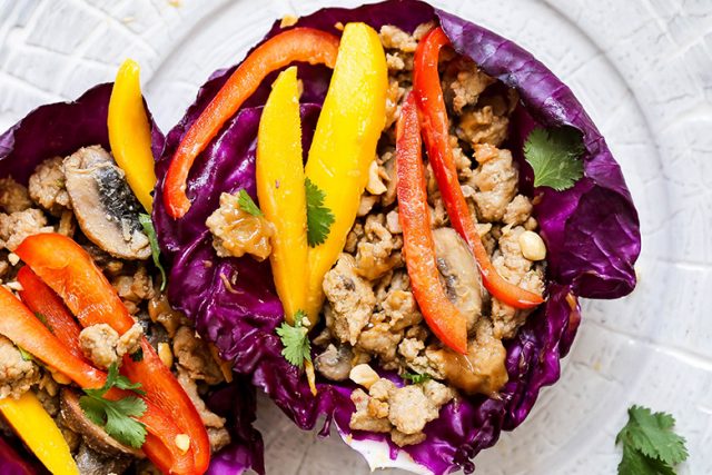 Thai Chicken Cabbage Wraps with Peanut Sauce – Floating Kitchen