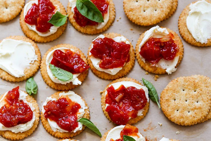 Cherry Tomato Jam and Cream Cheese Crackers – Floating Kitchen